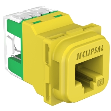 40RJ45SMA6C-YL - S-110 RJ45 Connector, Clipsal Actassi, 40M, Unshielded ...