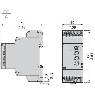 RM35UA13MW - Modular 1 phase Voltage Control Relay, Harmony Control ...