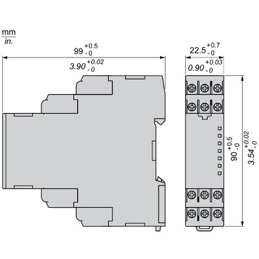 RMNF22TB30 - 3-phase control relay, Harmony Control Relays, 8A, 2CO ...