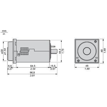 RE48AML12MW - multifunction relay, Harmony Timer Relays, 5A, 2CO, 0.02s ...