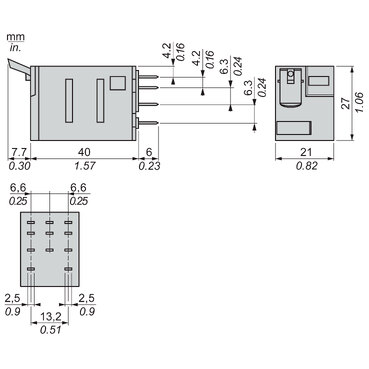 RXM3AB1BD - Minyatür Fiş Takılabilir Röle, Harmony Elektromekanik ...