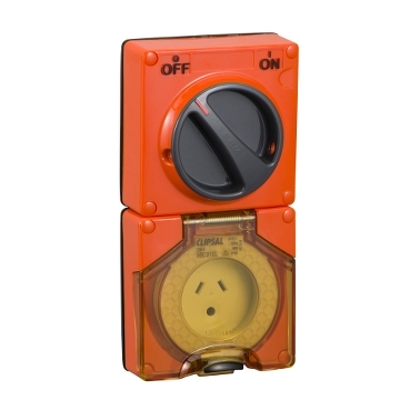 56C310LLE-RO - Switched Socket, Clipsal - 56 Series, Surface 3 PIN ...