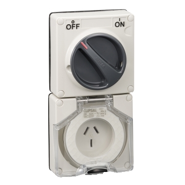 56C320FLE-GY - Switched Socket Outlet, Clipsal - 56 Series, 20A, 3 Pin ...