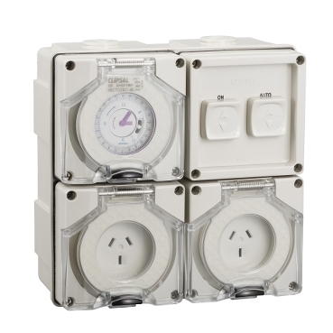 56CTC2SO-GY - Switched Socket Outlet, Clipsal - 56 Series, 250V, 10A, 3 ...