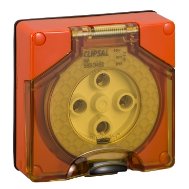 56SO450LE-RO - Socket Outlet, Clipsal - 56 Series, Surface 4 PIN Round ...