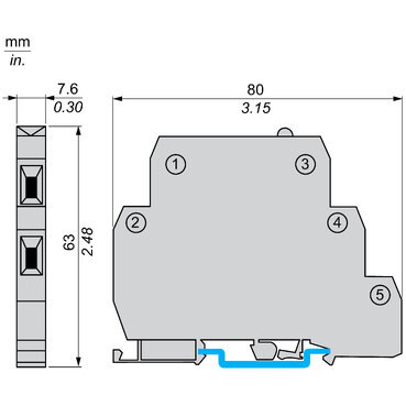 SSLM1ND101M7 - SSR - DIN rail mount - input 90-280 V AC, output 4-28 V ...