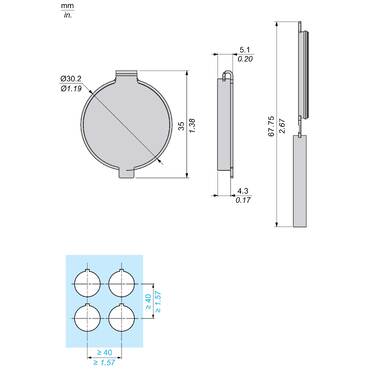 ZBSP1 - Capa de proteção, plástica, preta, para RJ45 e portas USB ...