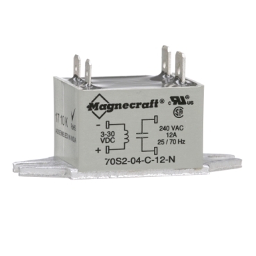 70S2-04-C-12-N - Solid State Relays, SPST NO, panel mounted support ...