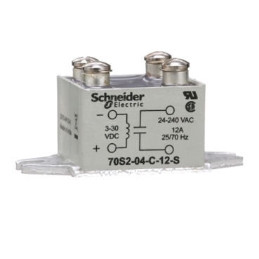 70S2-04-C-12-S - Relay, SE Relays, solid state, SPST, 12A, 24 to 280 ...