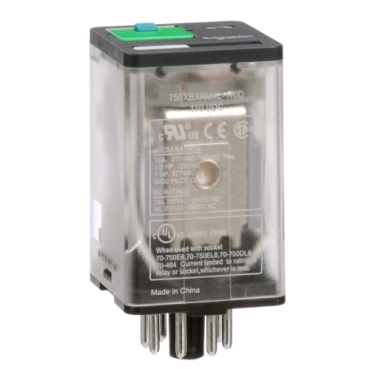 750XBXRM4L-110D - General purpose relay, SE Relays, 750R, DPDT, 10A ...