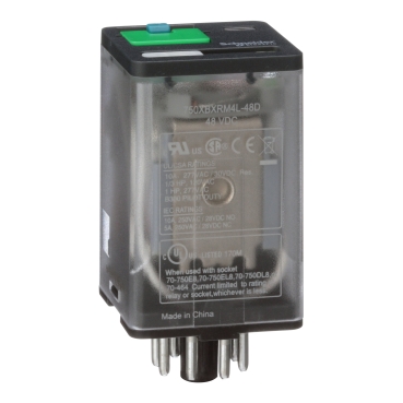 750XBXRM4L-48D - General purpose relay, SE Relays, 750R, DPDT, 10A, 48 ...