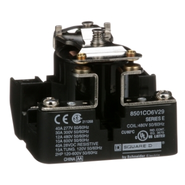 8501CO6V29 - Power Relay, Type C, 2.0 HP, 30A resistive at 300 VAC ...
