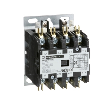 8910DPA14V02 - Contactor, Definite Purpose, 20A, 4 pole, 7.5HP at ...