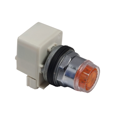 9001K1L1 - Illuminated push button, Harmony 9001K, metal, plastic guard ...
