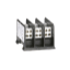 9080LBA361104 - Power distribution block, Linergy, 3 pole, 1 line, 4 load, 115A Cu, 90A Al, 600V ...