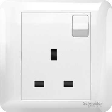 A3G15_WE_G2 - 13A Single Gang Switched Socket, White | Schneider ...