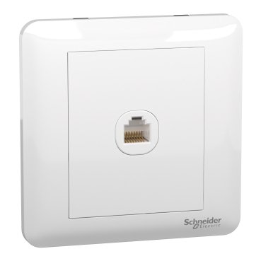 A3G31RJ6_WE - Data Socket, Category 6, 1 Gang, Affle, White | Schneider ...