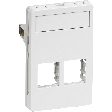 588D6032 - LK FUGA® Dataudtag for 2x Actassi RJ45. 1½ modul. hvid ...