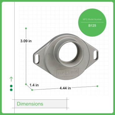 B125 - Accessory, bolt-on hub, 1.25in, rainproof | Schneider Electric USA