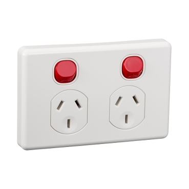 C2025RDL-WE - Socket Switched Twin, Classic C2000 Series, C2025 C/W Rd ...
