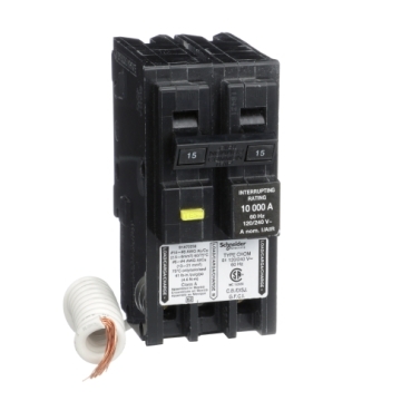 CHOM215GFI - Mini circuit breaker, Homeline Canadian, 15A, 2 pole, 120 ...