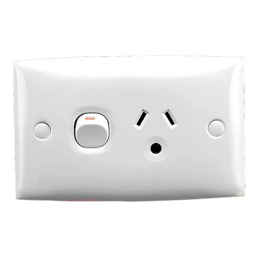 15L-RD - Single Switch Socket Outlet 250V 10A Standard Size, Standard ...