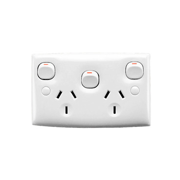 25XA-WE - Twin Switch Socket Outlet, Standard Series, 250V, 10A ...