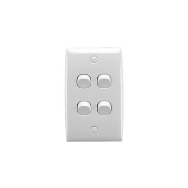 34VA-CM - Flush Switch, Standard Series, 4 Gang, 250VAC, 10A, Standard ...