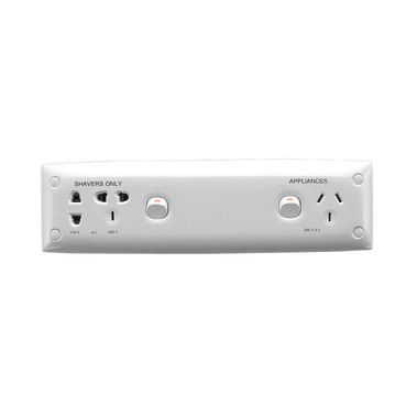 727-WE - Standard Series, Universal Shaver Socket Outlet, 240/110VAC ...