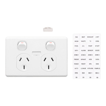 C2025I-CM - Switched Socket Outlet, Classic C2000 Series, Twin, 250V ...