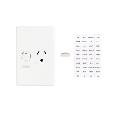 C2015VLI-BK - Switched Socket, Classic C2000 Series, Single Vertical ...
