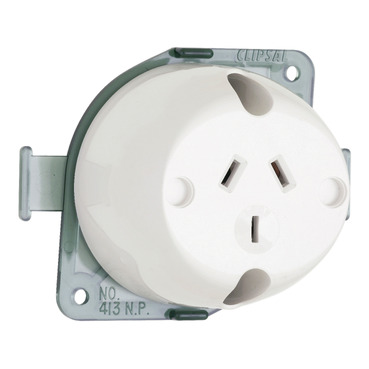 413-RD - Standard Series, Socket Outlet, Surface Mount Single, 250V ...