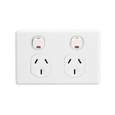 C2025DN-WE - Twin Switch Socket Outlet, Classic C2000 Series, Classic ...
