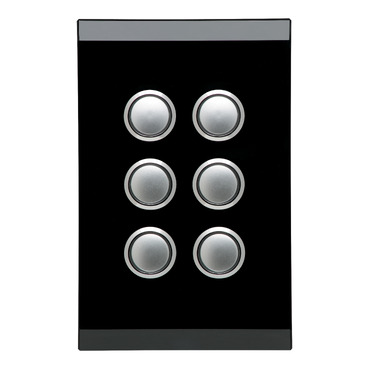 4066PBL-EB - Push Button Switch LED, Saturn Series, 6 Gang, 250V, 16AX ...