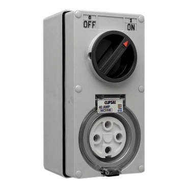 56CV440-RO - Clipsal - 56 Series, Switched Socket Outlet, 500V, 40A, 4 ...