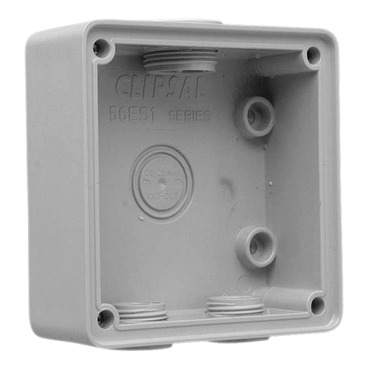 56ES1-GY - Mounting Back Box, Clipsal - 56 Series, Shallow, 1 Gang ...