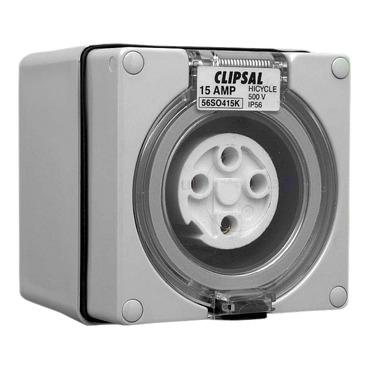 56SO416K-RW - Surface Socket, Clipsal - 56 Series, IP66, 16A - Unique ...