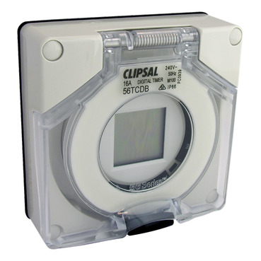 56TCDBLE-GY - Timer, Clipsal - 56 Series, Surf IP66 16A Digital Less ...