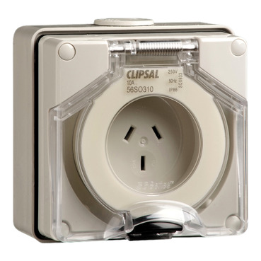 56SO310-WW - Clipsal - 56 Series, Socket Outlets, Surface Sockets ...