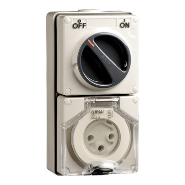56C332-CG - Switched Socket Outlet, Clipsal - 56 Series, 250V, 32A, 3 ...