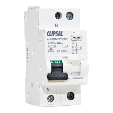 4RCBM225SI30 - RCBO 2 module, Clipsal - Max 4, 2P 25 A C curve 30mA ...