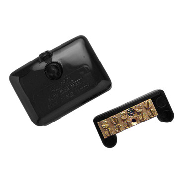 L5 - Mini Neutral Link, Resi9, 100A, 500V, 5 hole with cover front ...