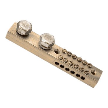 BPAHE6 - Earth bar, Clipsal - Max 4, 220 A 6 hole length 110 mm Front ...