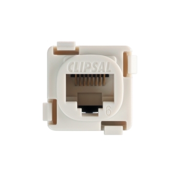 30RJ45SMA6-SG - Modular Socket, Clipsal Actassi, Category 6, UTP, RJ45 ...