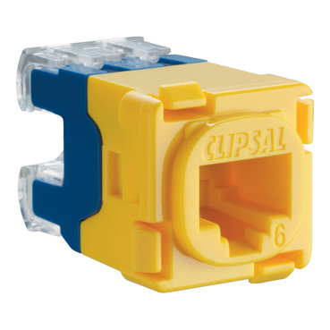 30RJ45SMA6-YL - Modular Socket, Clipsal Actassi, Category 6, UTP, RJ45 ...