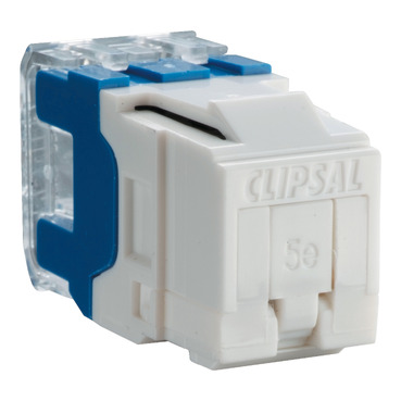 RJ45SMA5SH-WE - Modular Socket, Clipsal Actassi, Category 5, RJ45 ...