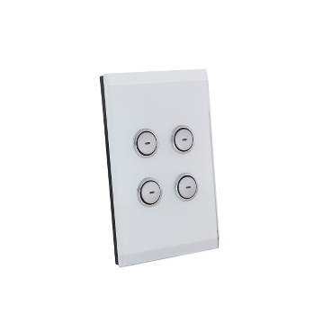 5084NL-PW - Clipsal C-Bus, Wall Plate, Saturn, Key Input Unit, 4 Key, A ...