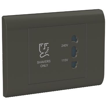 CPXSHAVER_GY - Clipsal X - Shaver Socket Horizontal - Coke grey ...