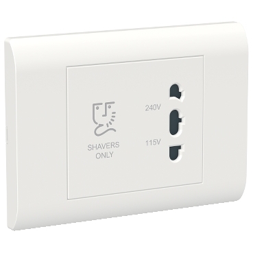 CPXSHAVER_WE - Clipsal X - Shaver Socket Horizontal - White | Schneider ...