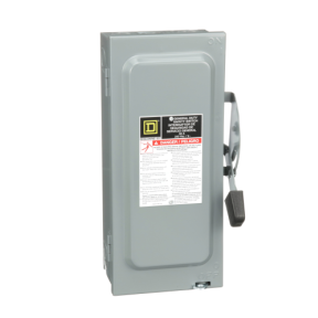 D322N - Safety switch, general duty, fusible, 60A, 3 poles, 15 hp, 240 ...